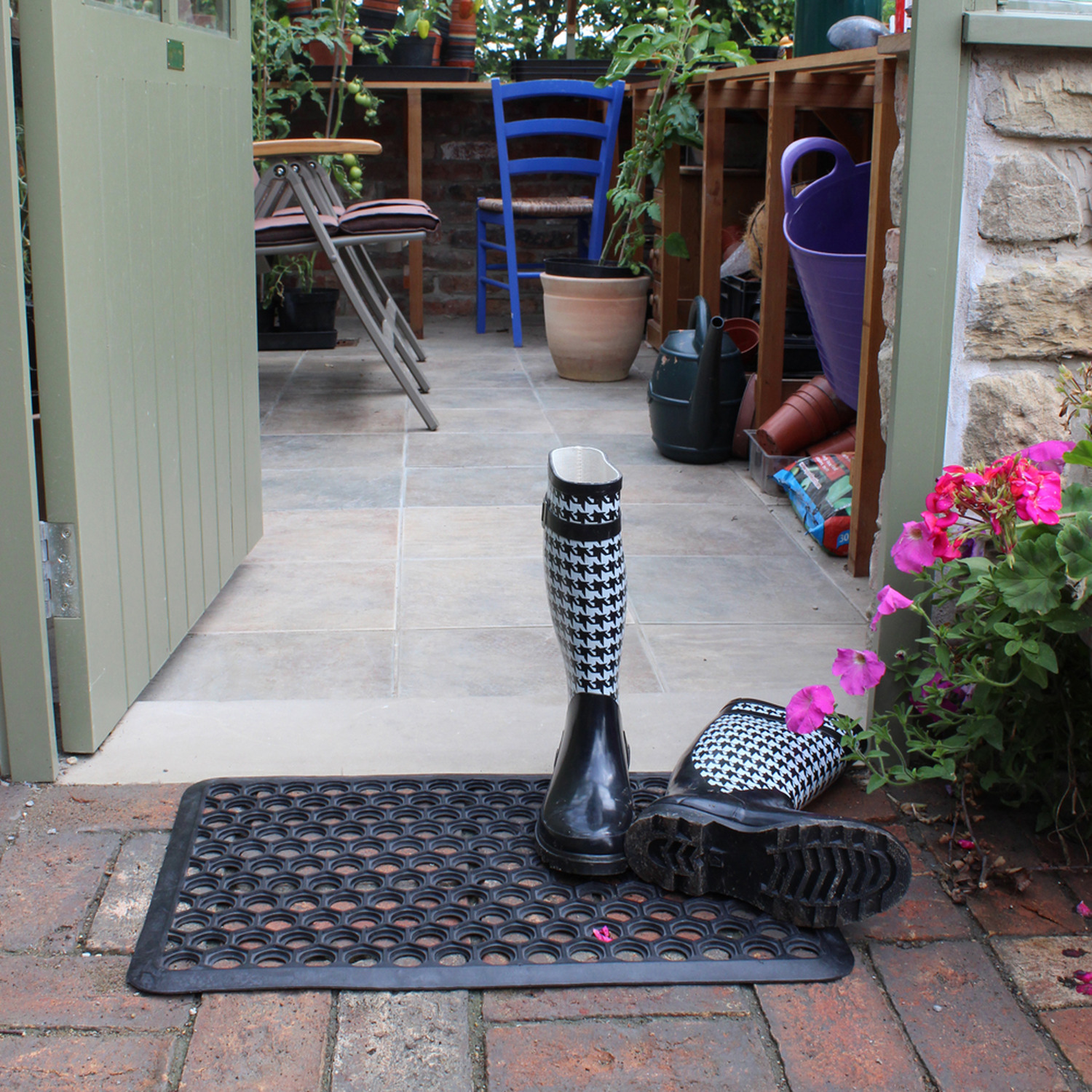 Honeycomb Outdoor Rubber Ring Door Mat