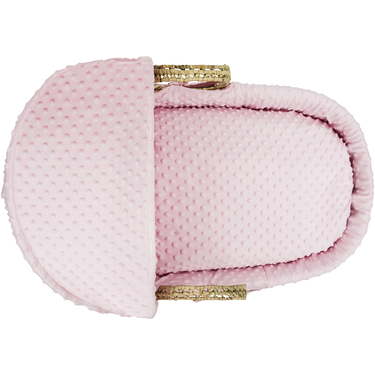Pink Dimple Moses Basket