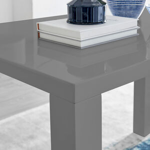 Pivero Grey High Gloss Kitchen Dining Table and 4 Calla Black Leg ...