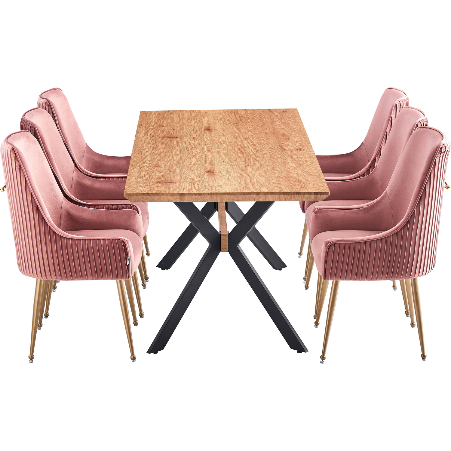 Soho Blaze LUX Dining Set Includes a Table and 6 Chairs