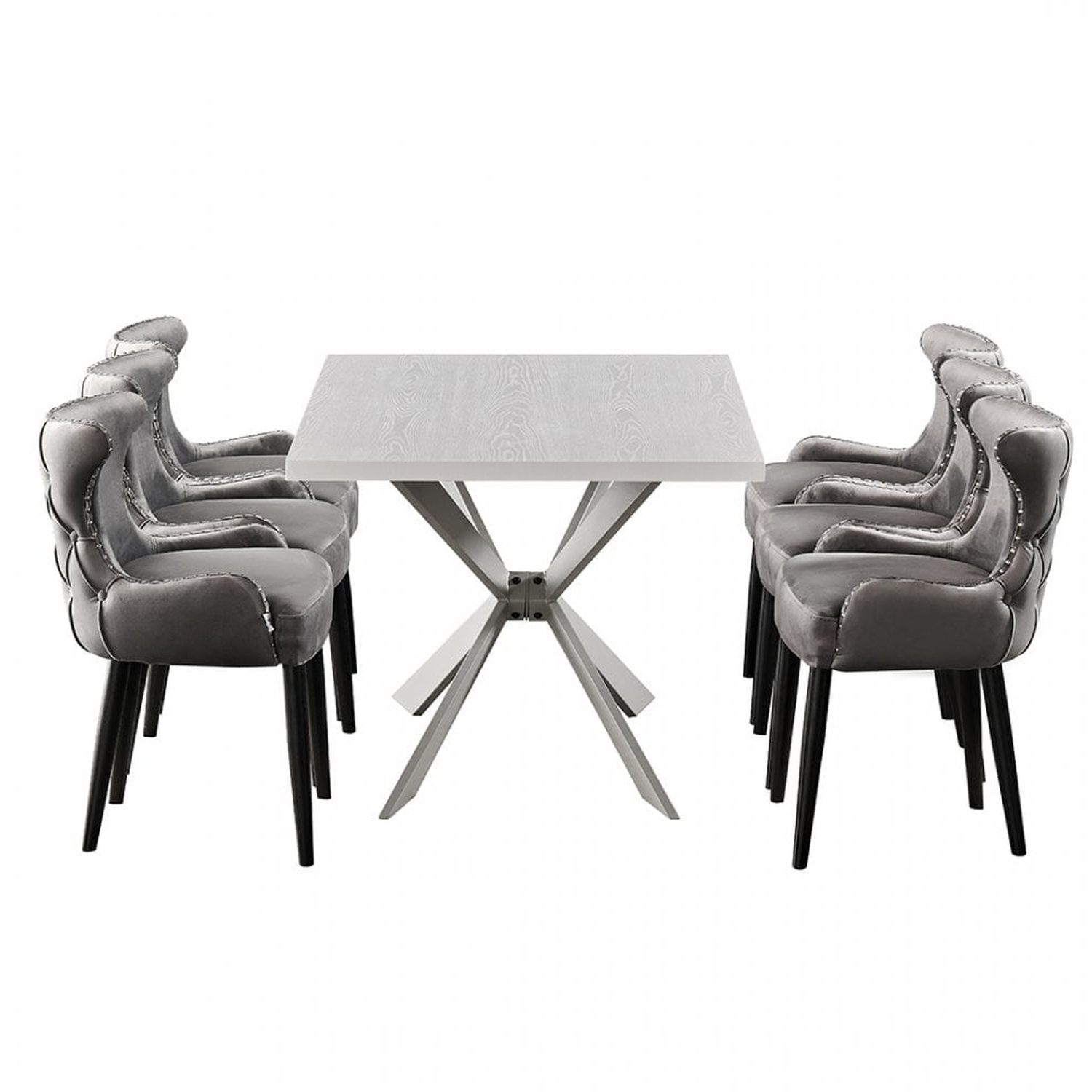 Oxford Duke LUX Dining Set with a Table and 6 Chairs