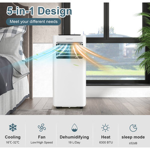 Costway Portable Air Conditioner 9,000 BTU WIFI Portable AC Unit