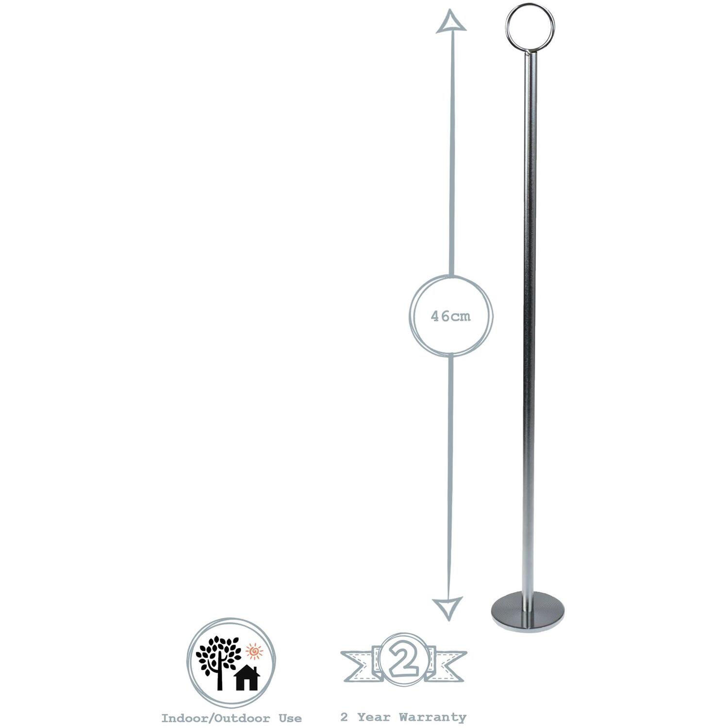 Table Number Holders Silver Pack of 12