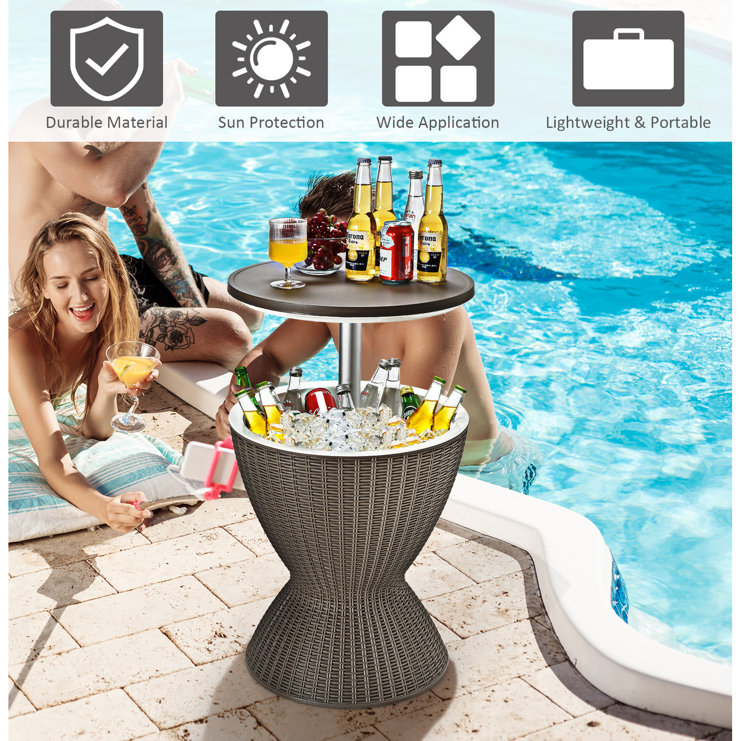 30L Ice Bucket-Brown