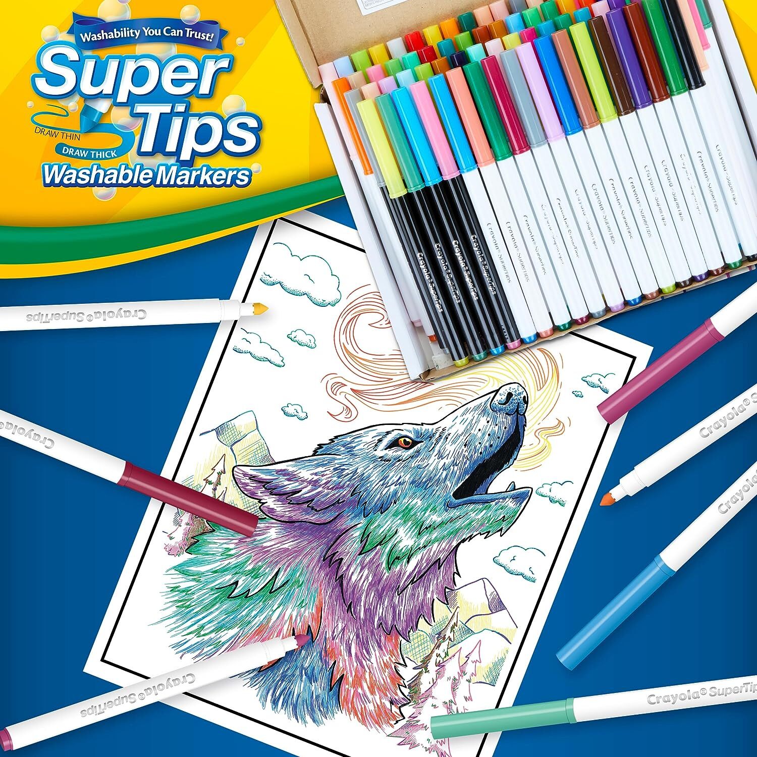 80 Crayola Super Tips Washable Markers