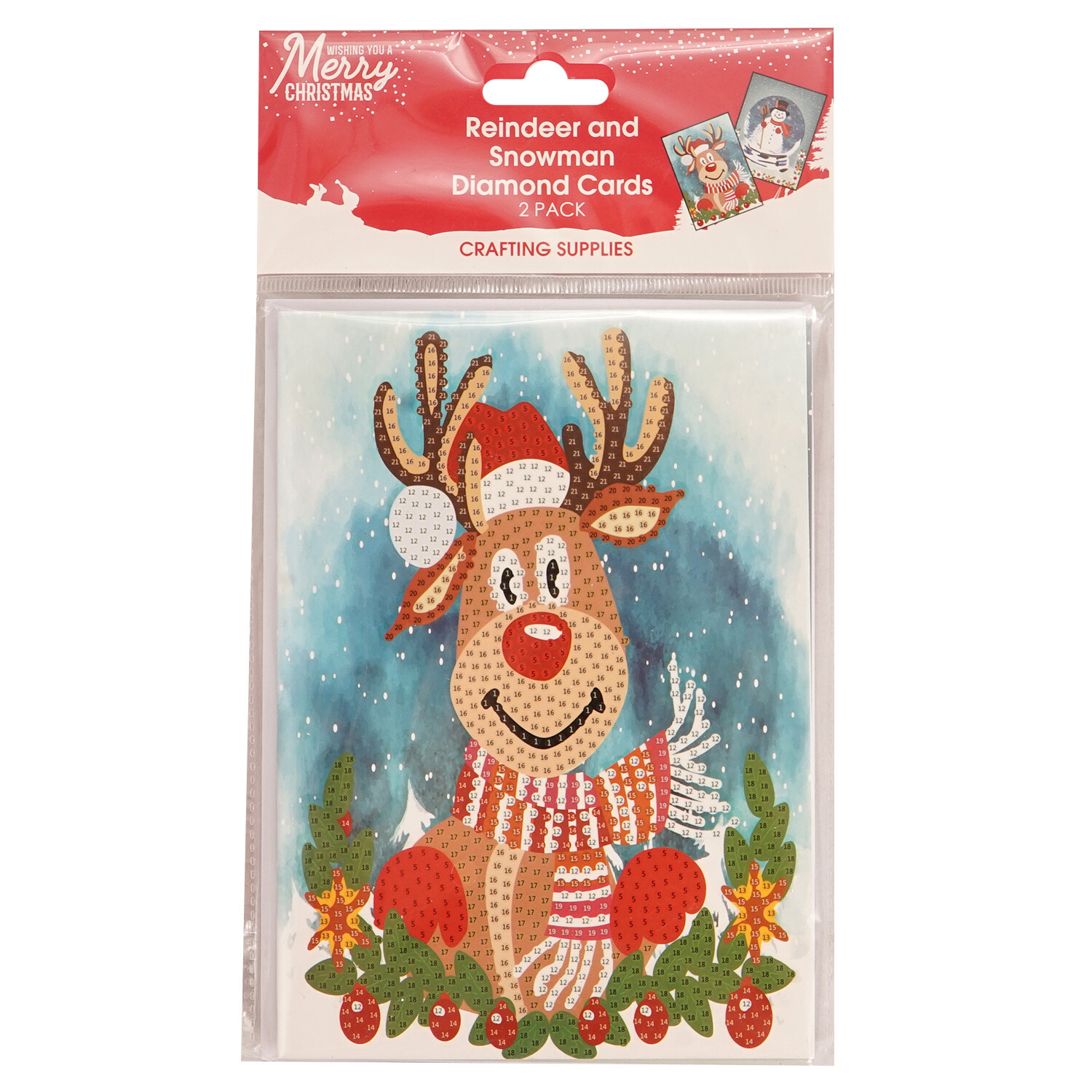 Pack of 2 Christmas Diamond Cards