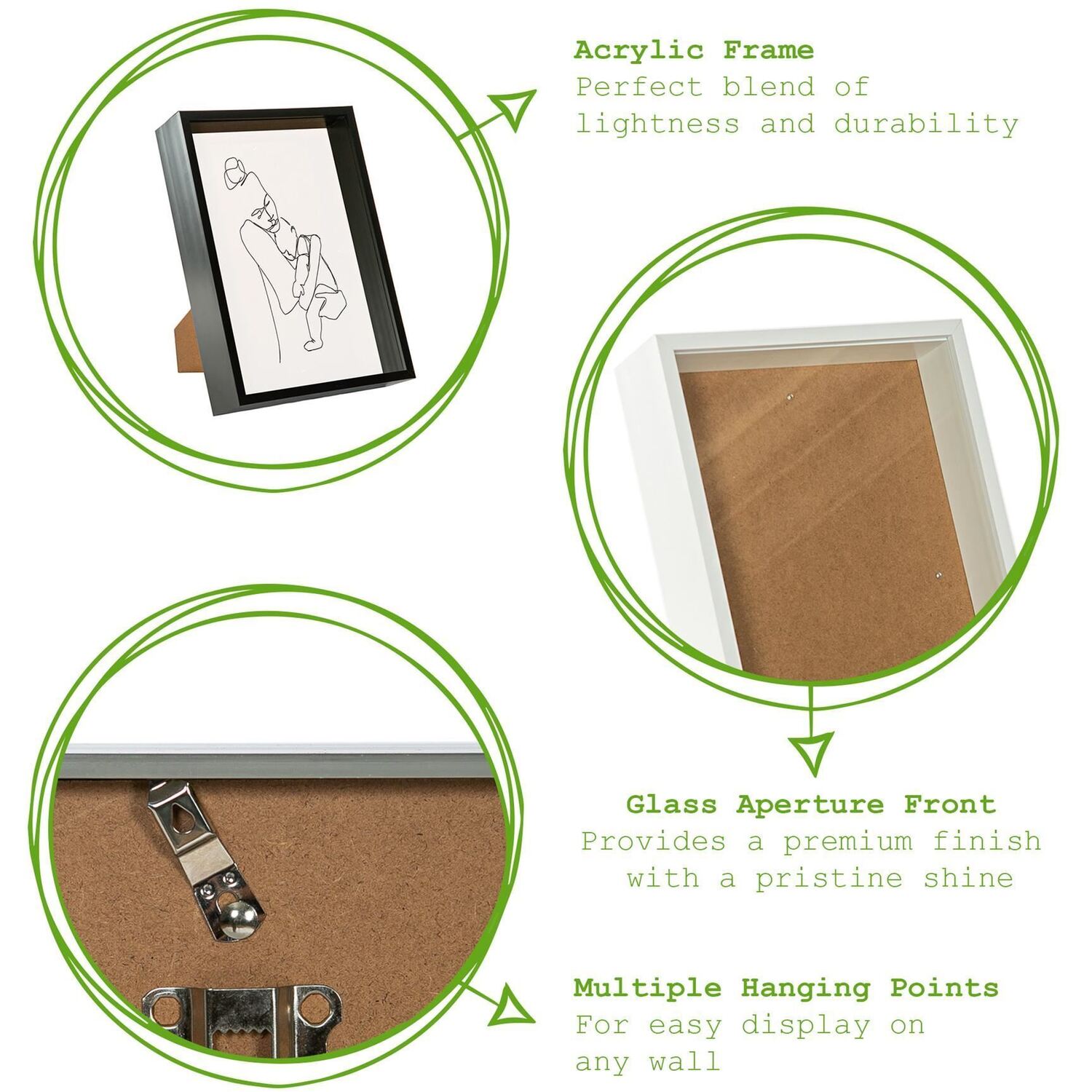 Deep Box Photo Frames - A4 (8 x 12") - Pack of 5