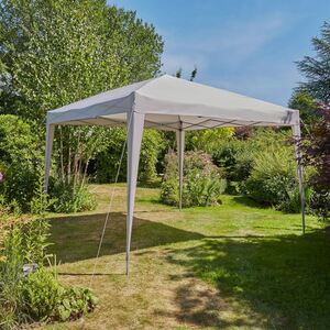 Home Source Easy Up 3m x 3m Outdoor Garden Gazebo with Carry Bag