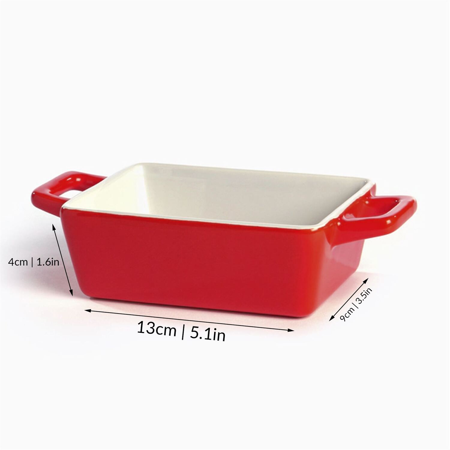 Mini Ceramic Oven Dishes - Set of 4 Rectangle
