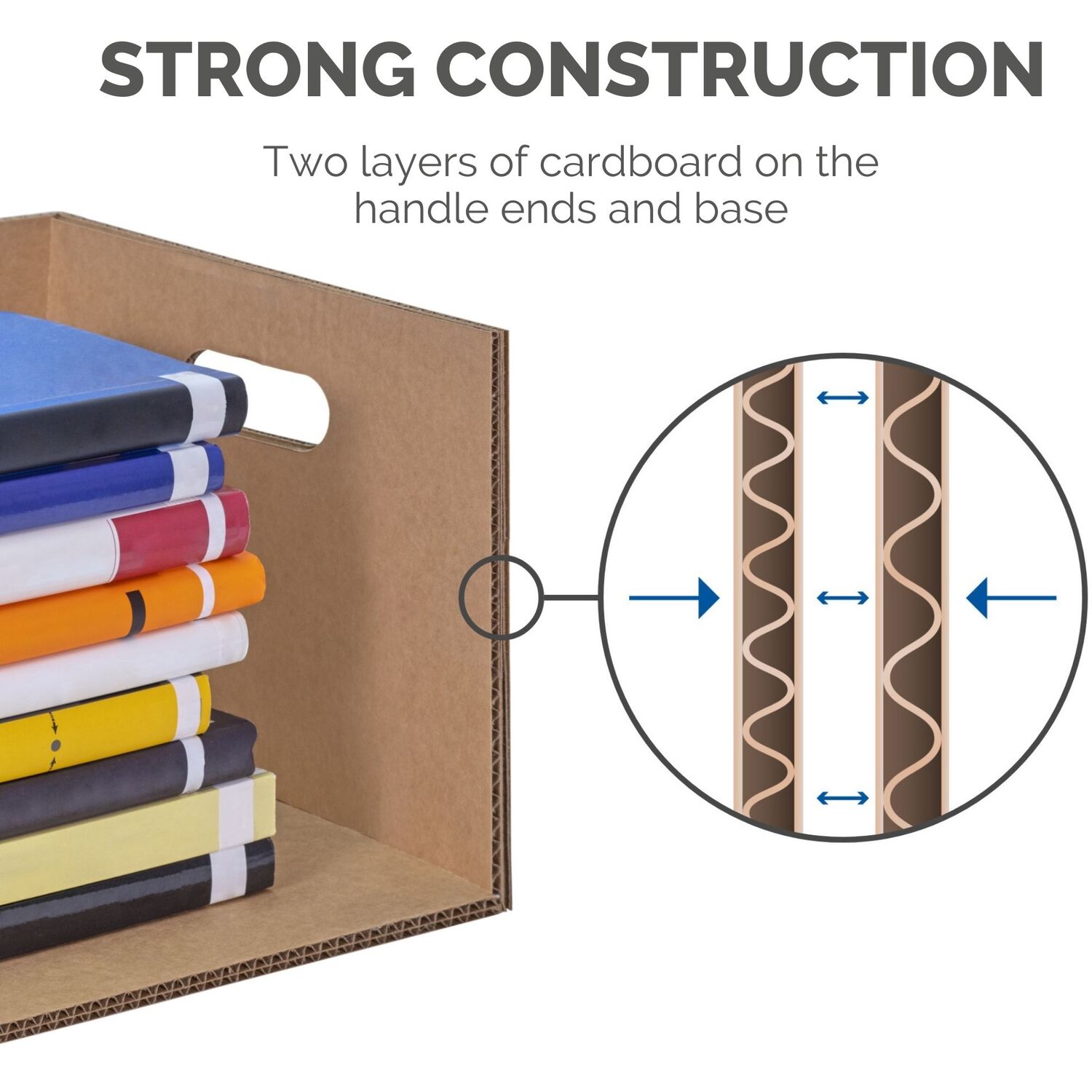 10 Cardboard Moving Boxes - 32L Heavy Duty Double Wall Boxes