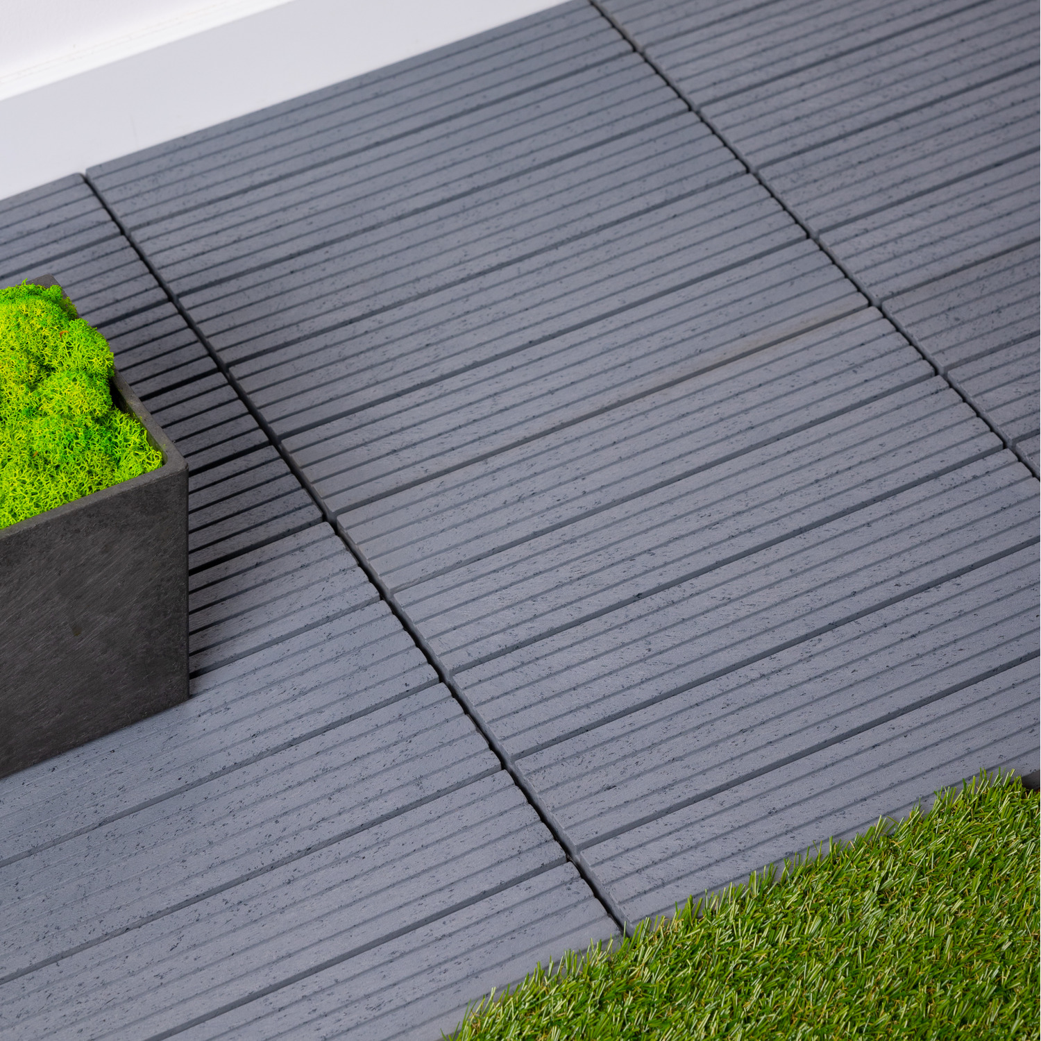 Pack of 10 Cosmo Deck Tiles - Light Grey
