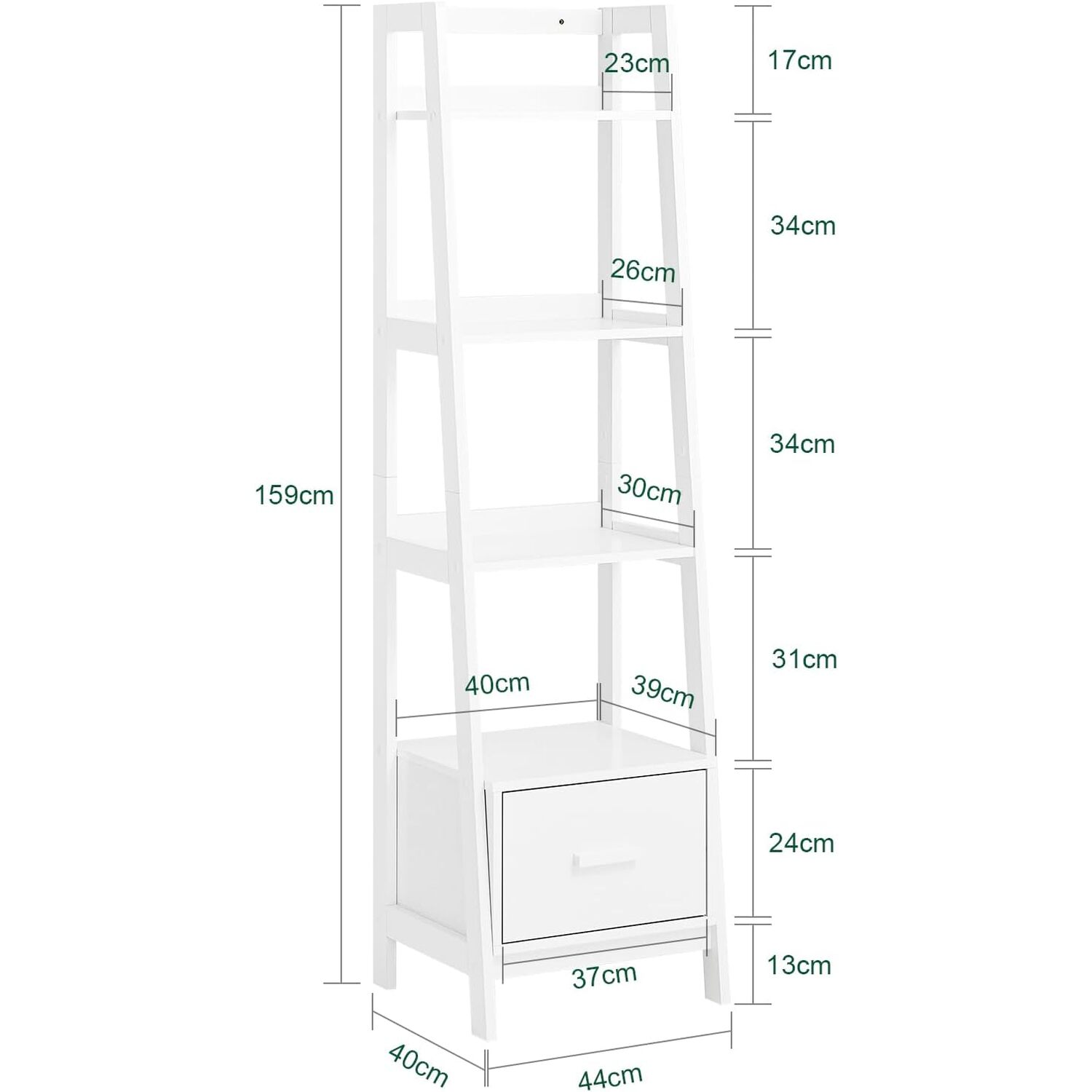 SoBuy White Storage Display Ladder Shelf