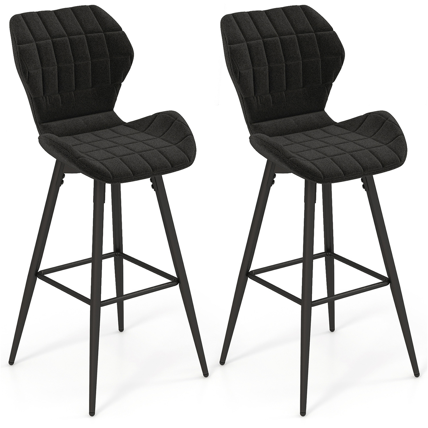 Upholstered Kitchen Stools Bar Stools Set of 2
