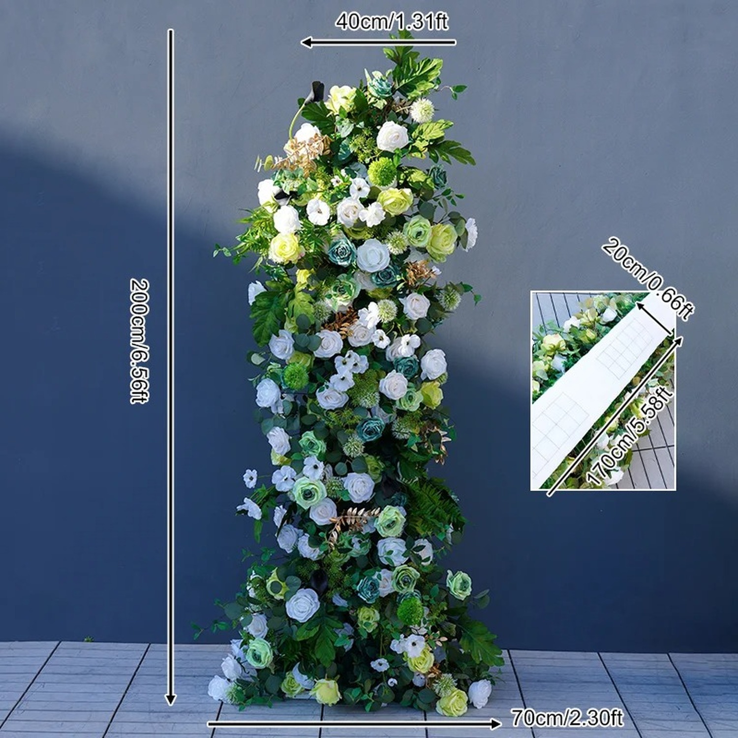 Botanical Leaves Wedding Floral Arrangement