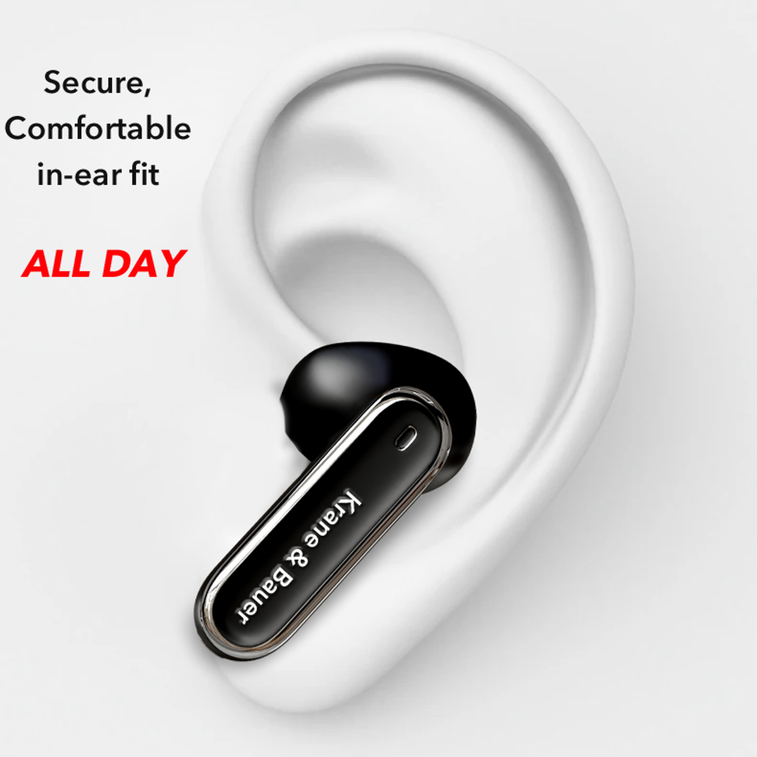 ClearCall In-Ear Bluetooth Wireless Noise Cancelling Waterproof Earbuds