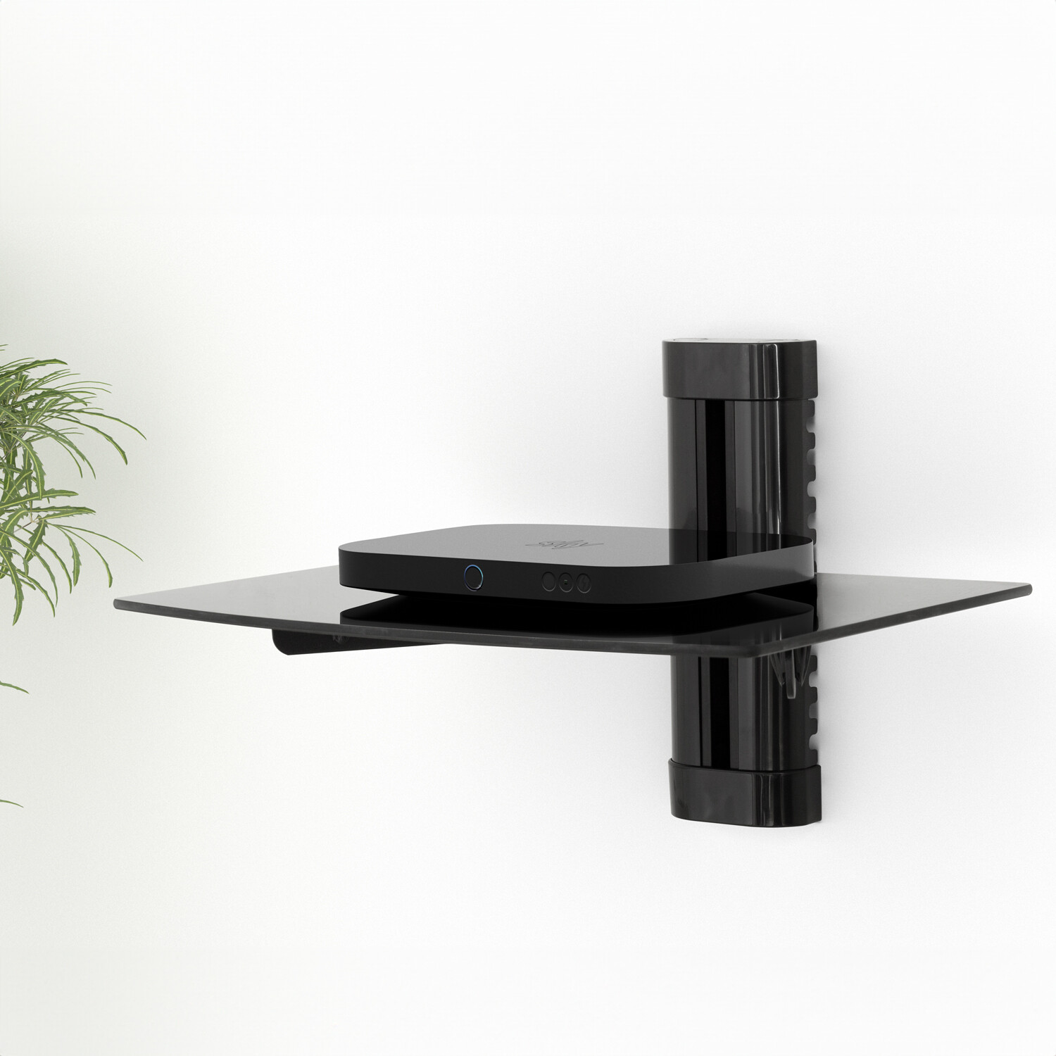 AVF Black Glass Console Wall Shelf