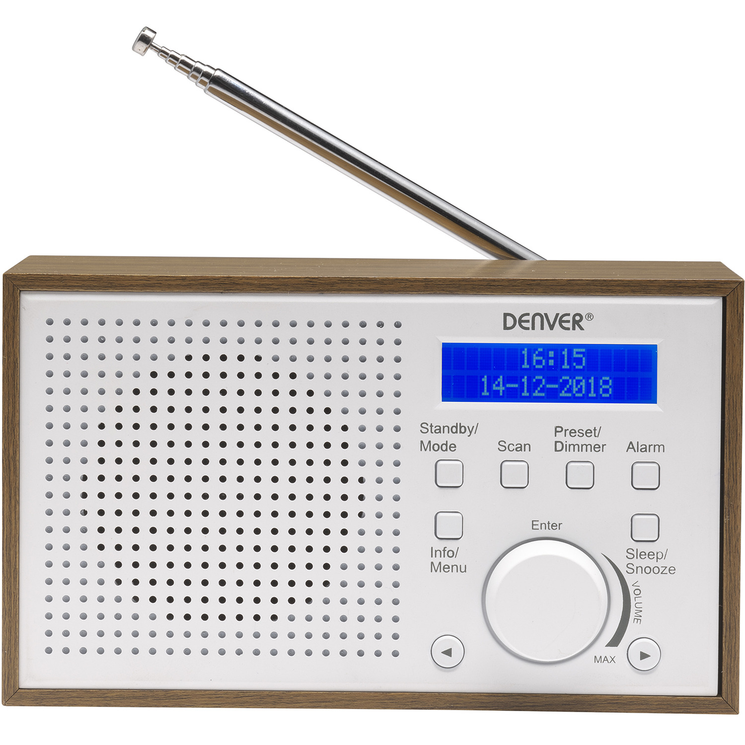 Digital DAB and FM Portable Radio with Dual Alarm Clock