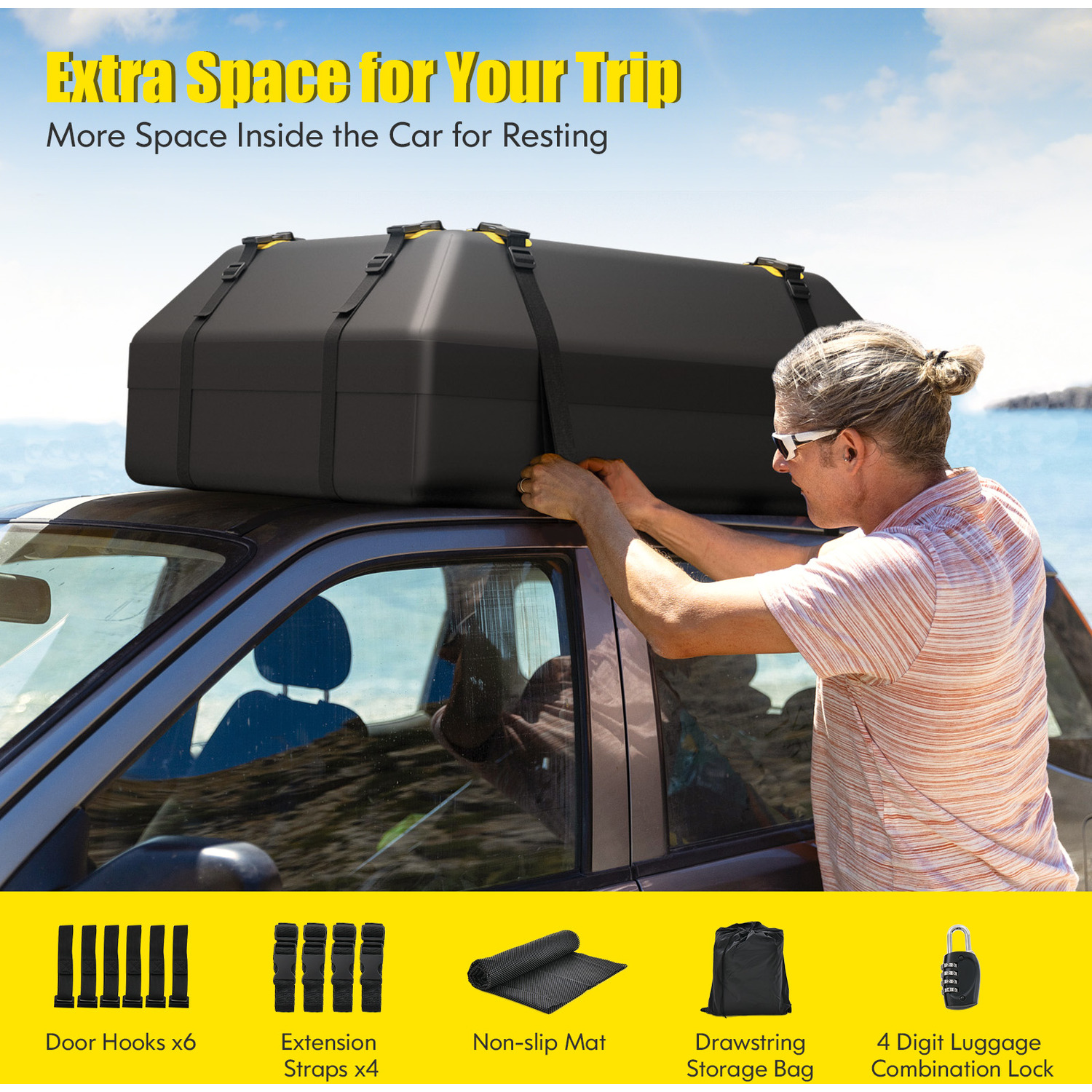 424L Car Roof Bag Roof Top Luggage Bag