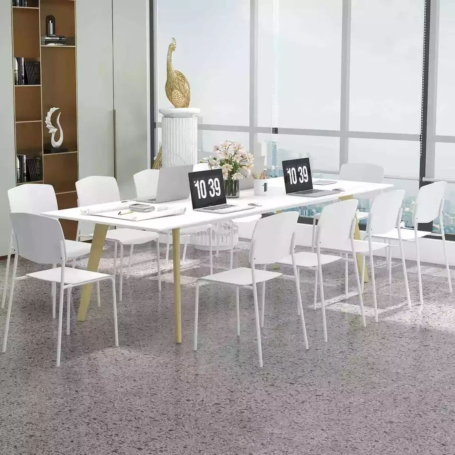 Modern Plastic Dining Chair Set of 4