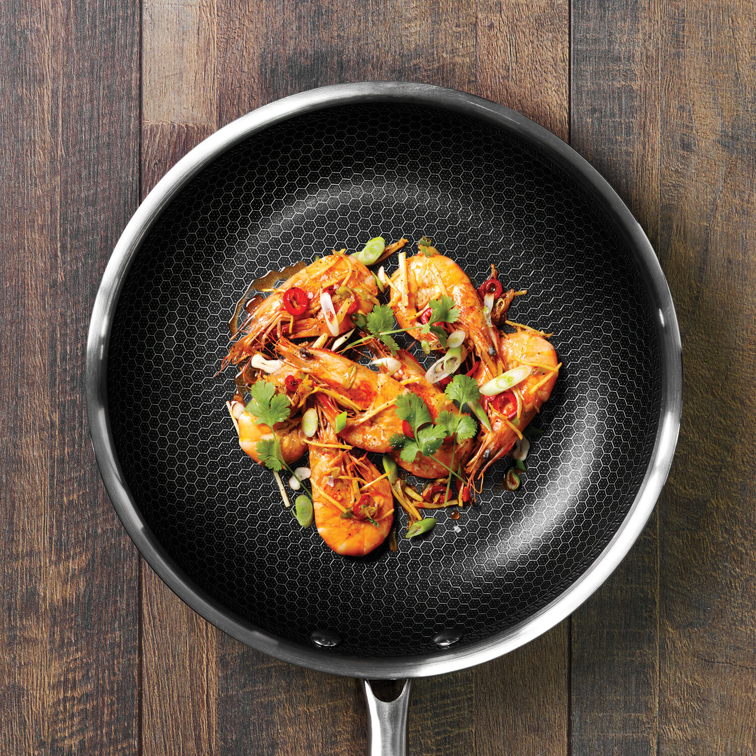 Kitchen Master Hex Stainless Steel Frying Pan