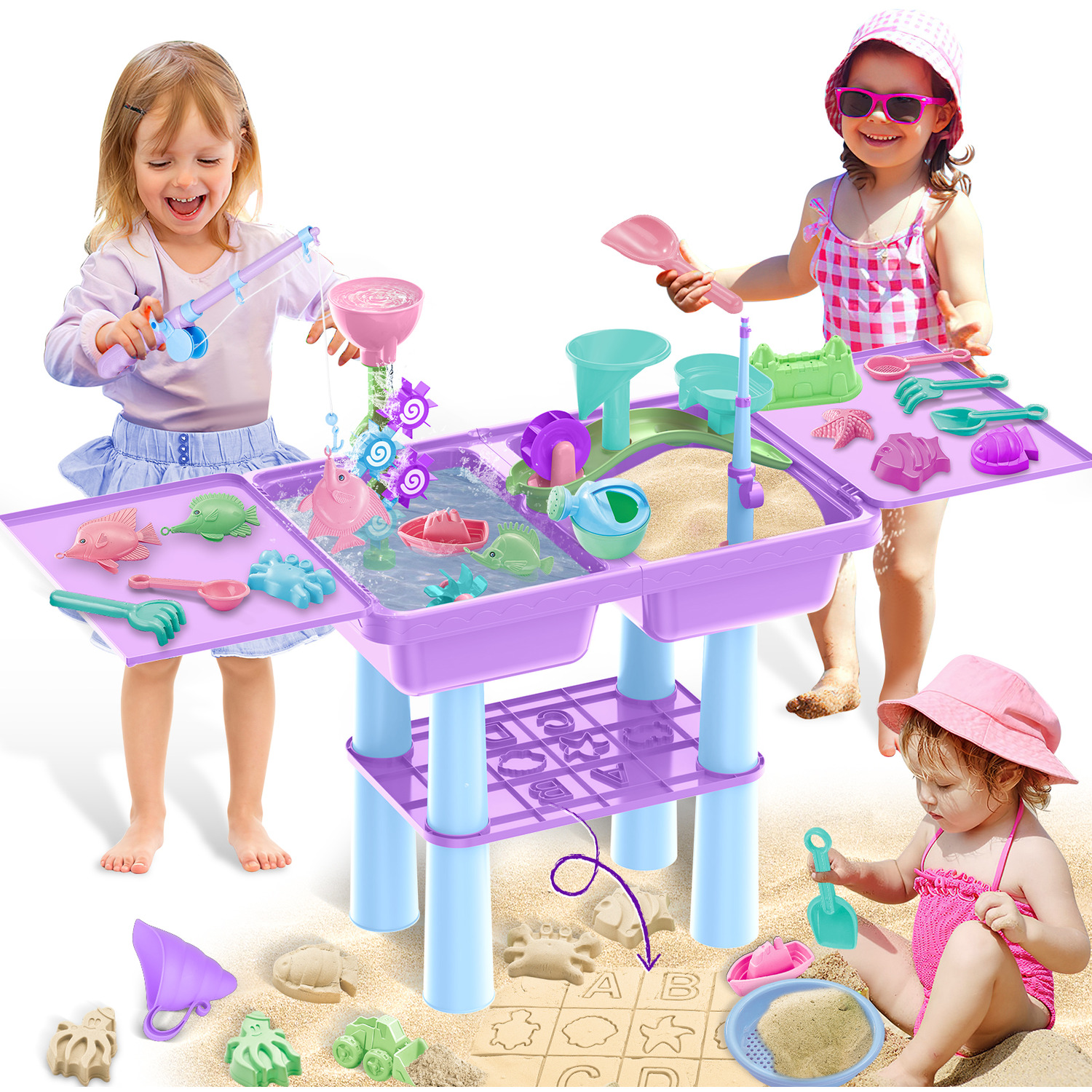 Kids Summer Outdoor Multifunctional Table Toy