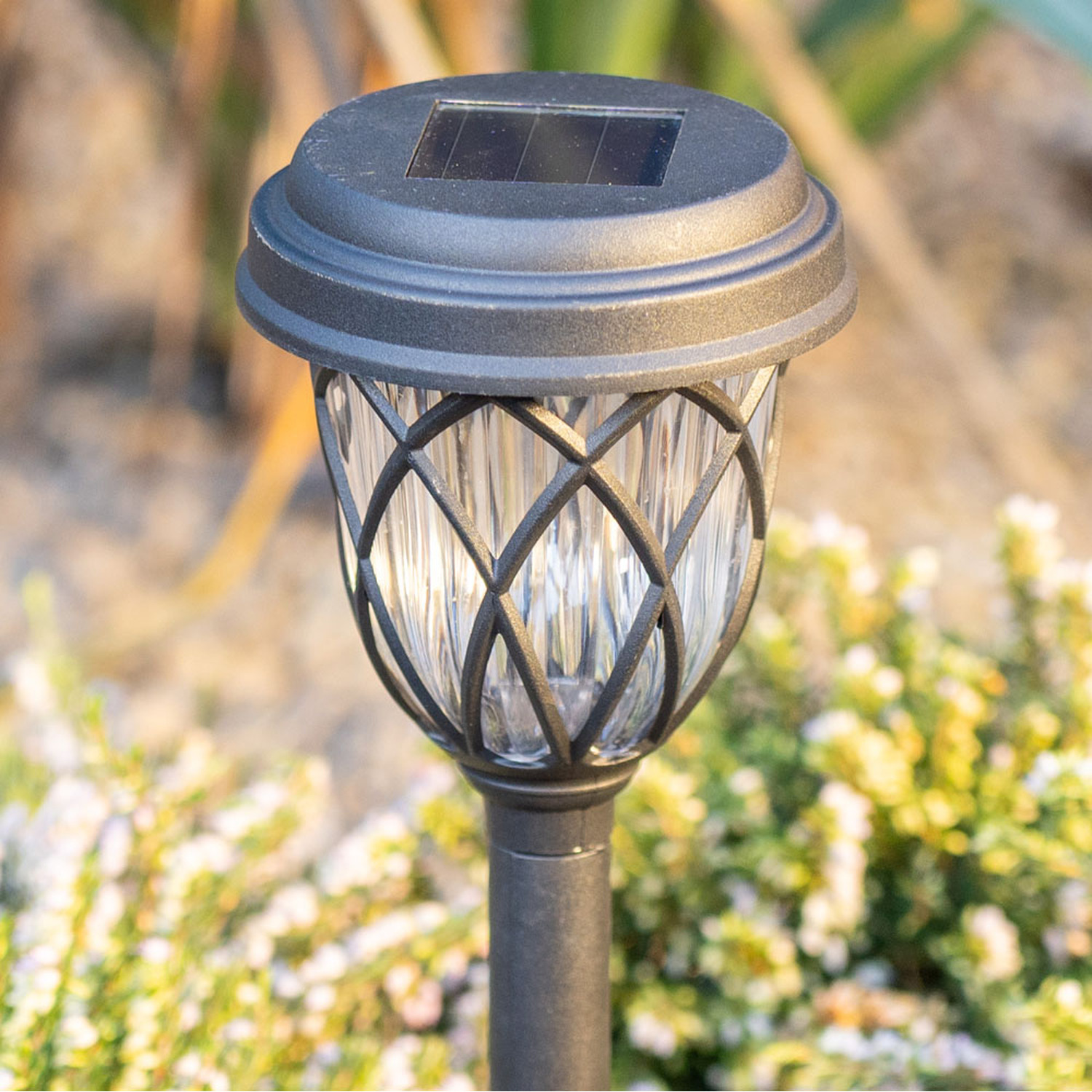 Set of 6 Diamond Solar Stake Lights