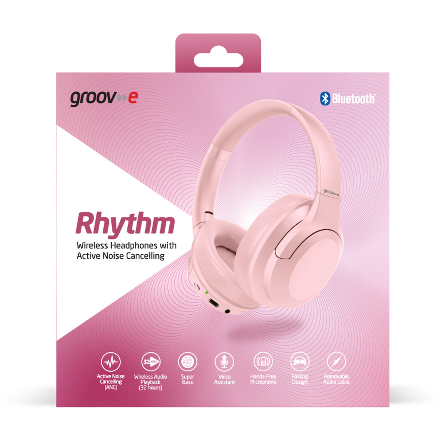 Rhythm Wireless Bluetooth ANC Headphones