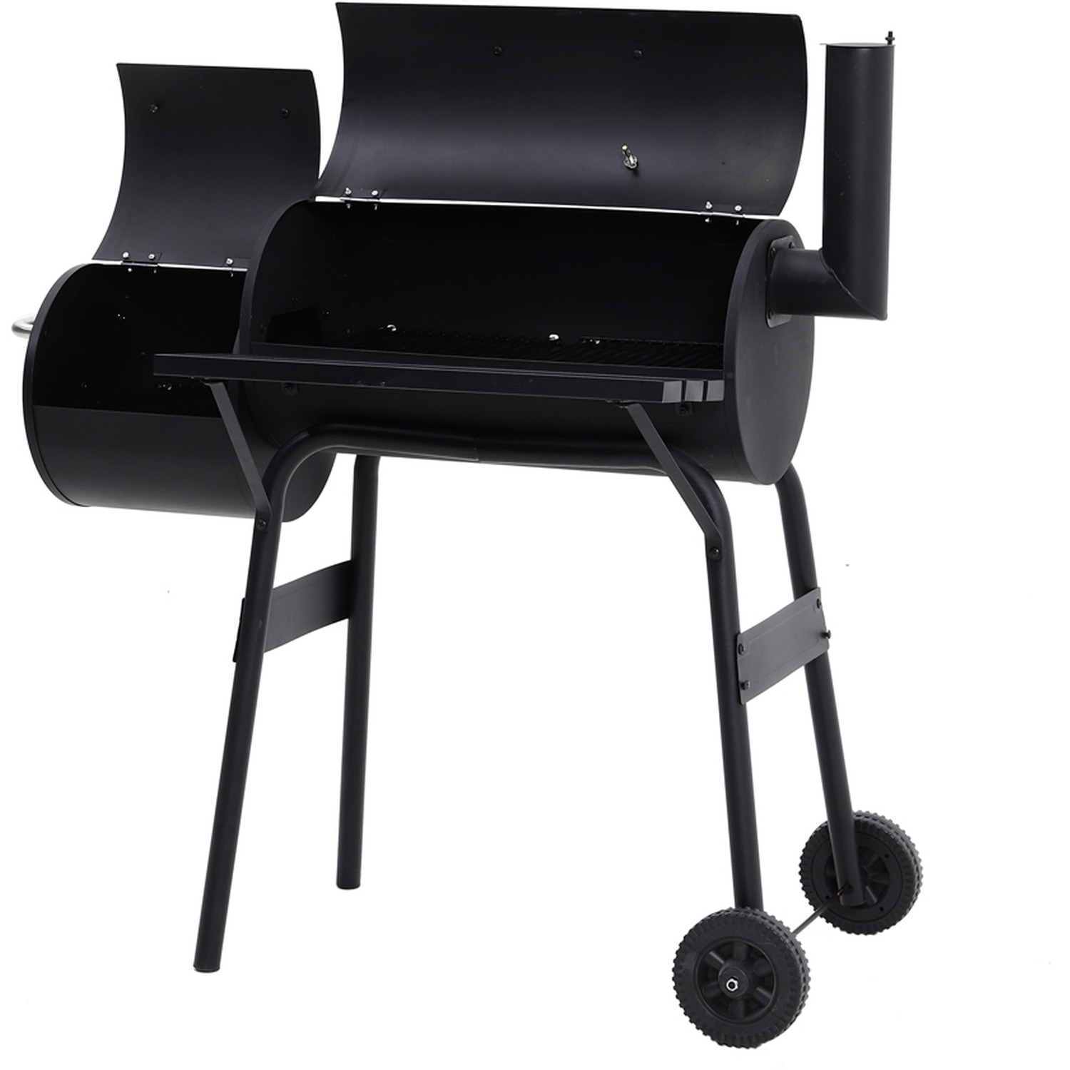 Dual Grill BBQ with Storage Shelf