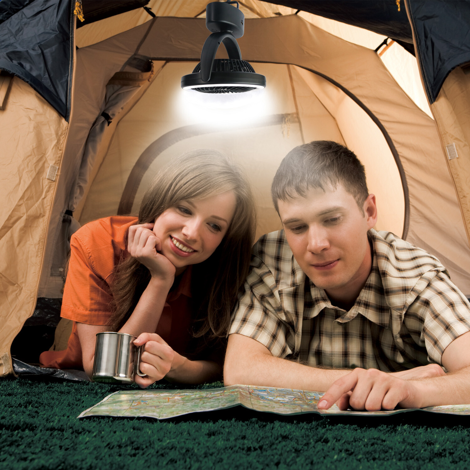 LED Camping Light and Fan