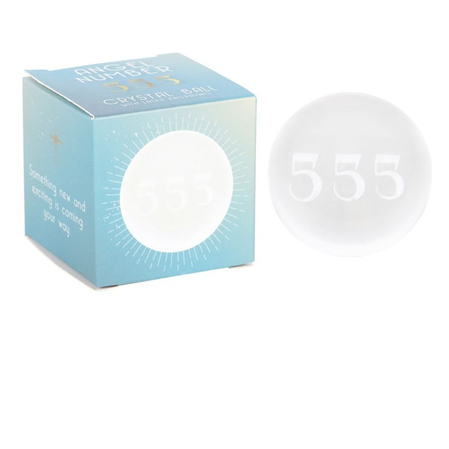 Ethereal 555 Angel Number Crystal Ball For Divine Guidance