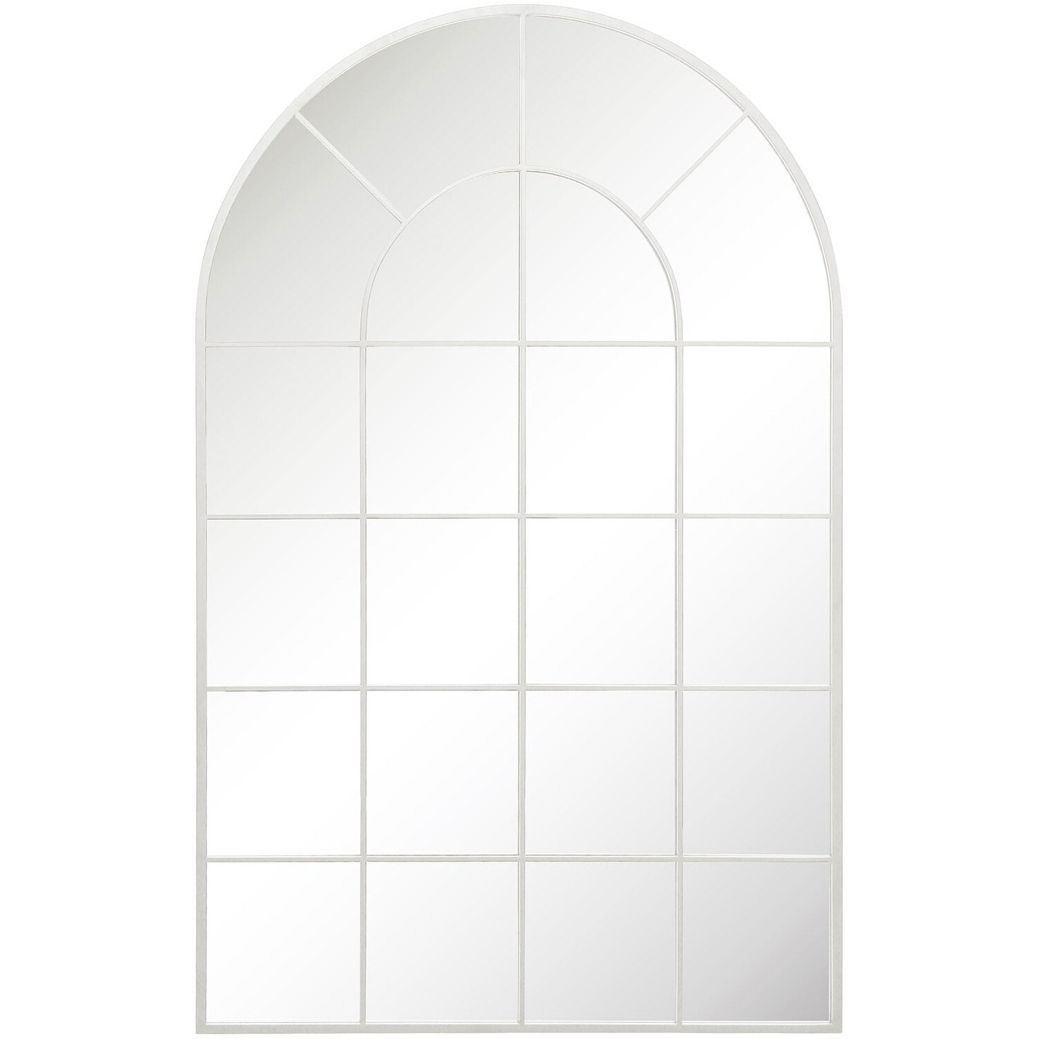 Arcus White Framed Mirror
