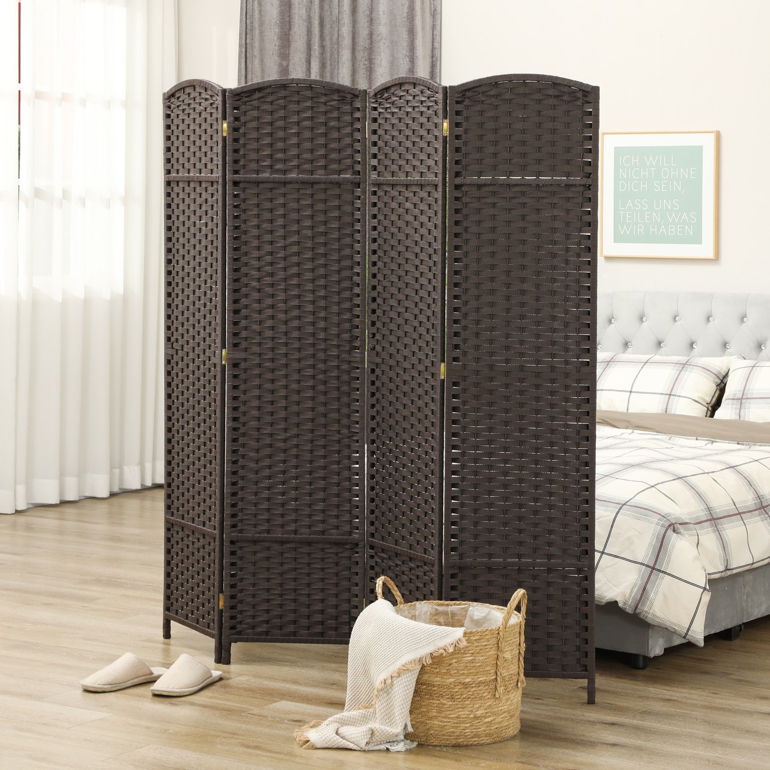 HOMCOM Panel Folding Room Divider