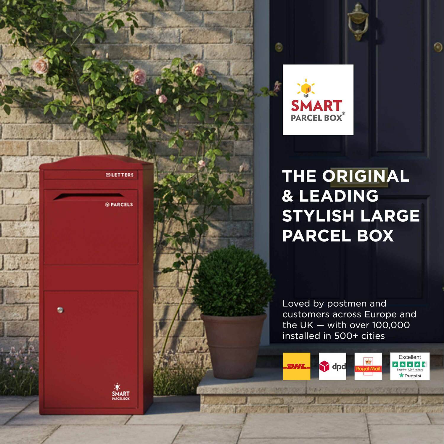 Smart Parcel Box - Curved Top Large Front Access Parcel and Postage ...
