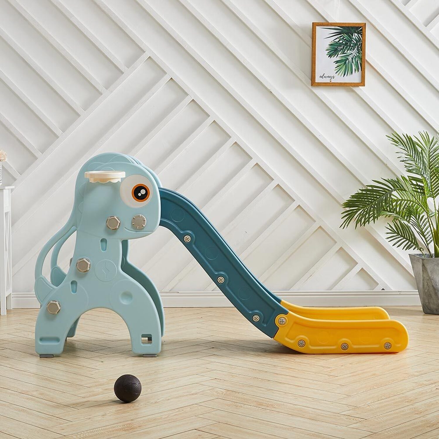 Children Climbing Slide