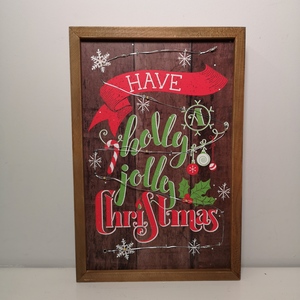 Wall Hanging Frame Christmas Decoration with Choice of Festive Design