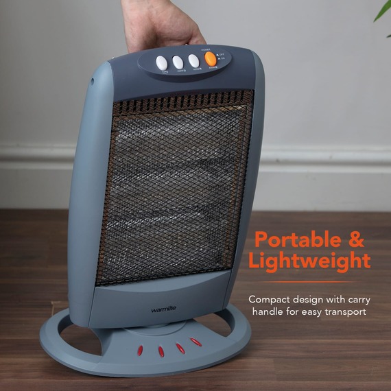 1200w Grey Halogen Heater