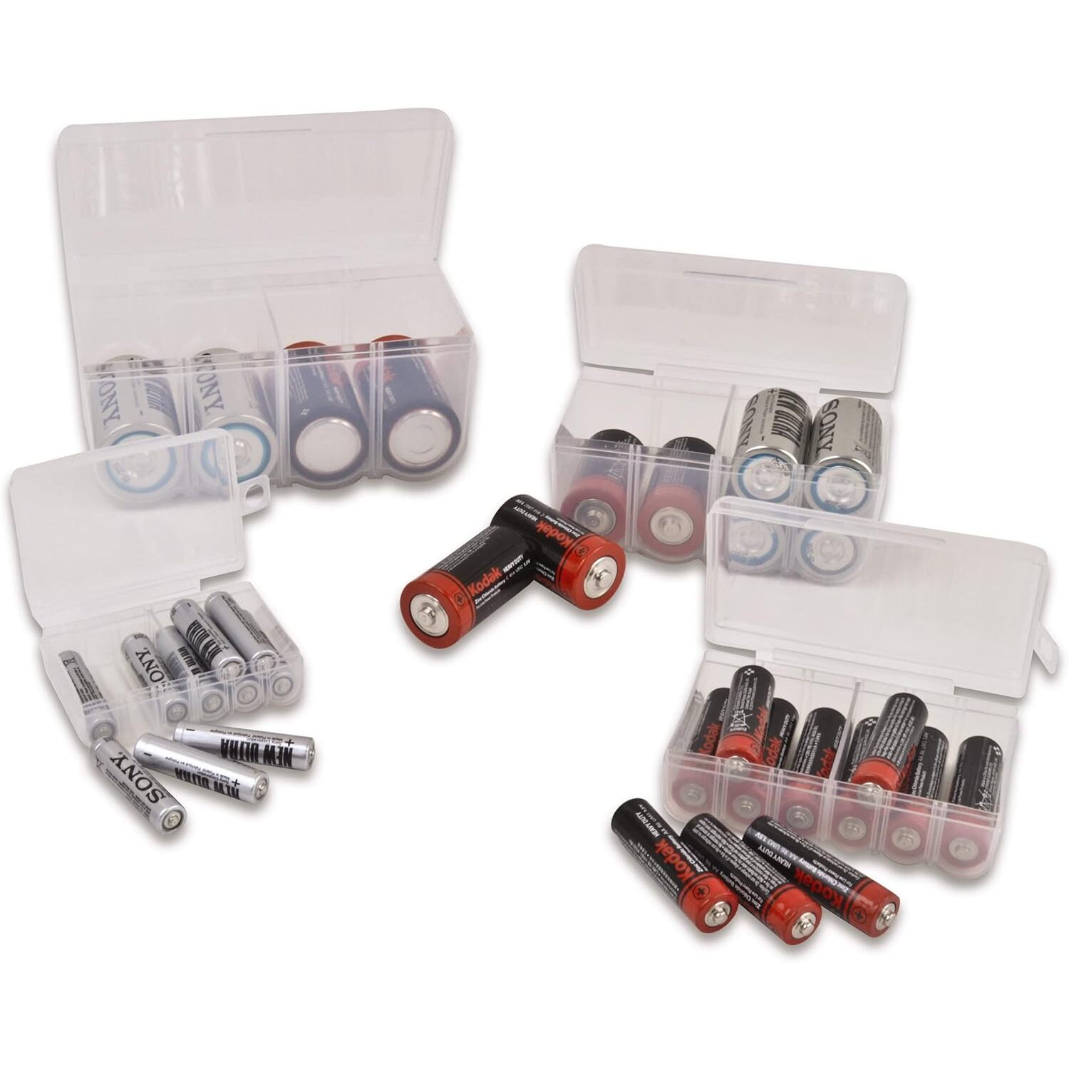 Battery Storage Box Organiser Set