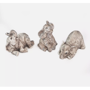 3pc Elephant Garden Ornament Set