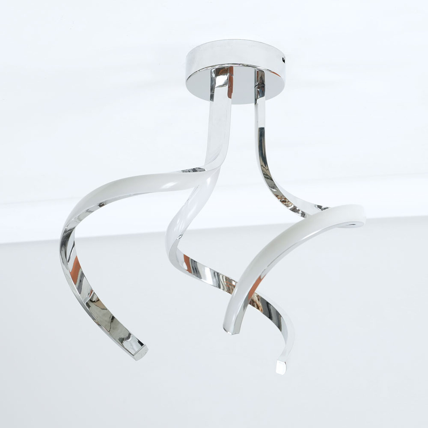 Infinity Chrome Single Twist Integrated LED Ceiling Light