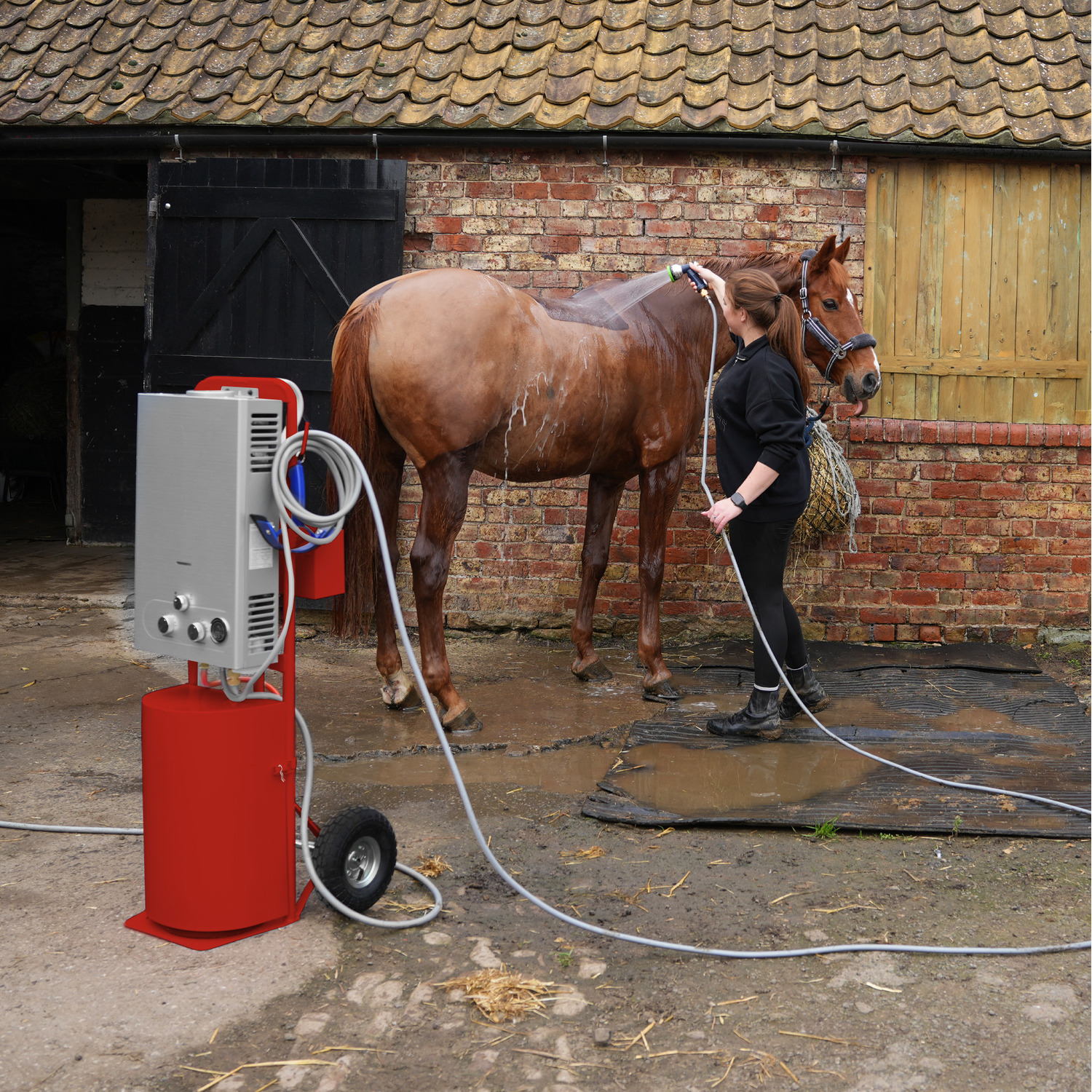 Deluxe Portable Horse Shower