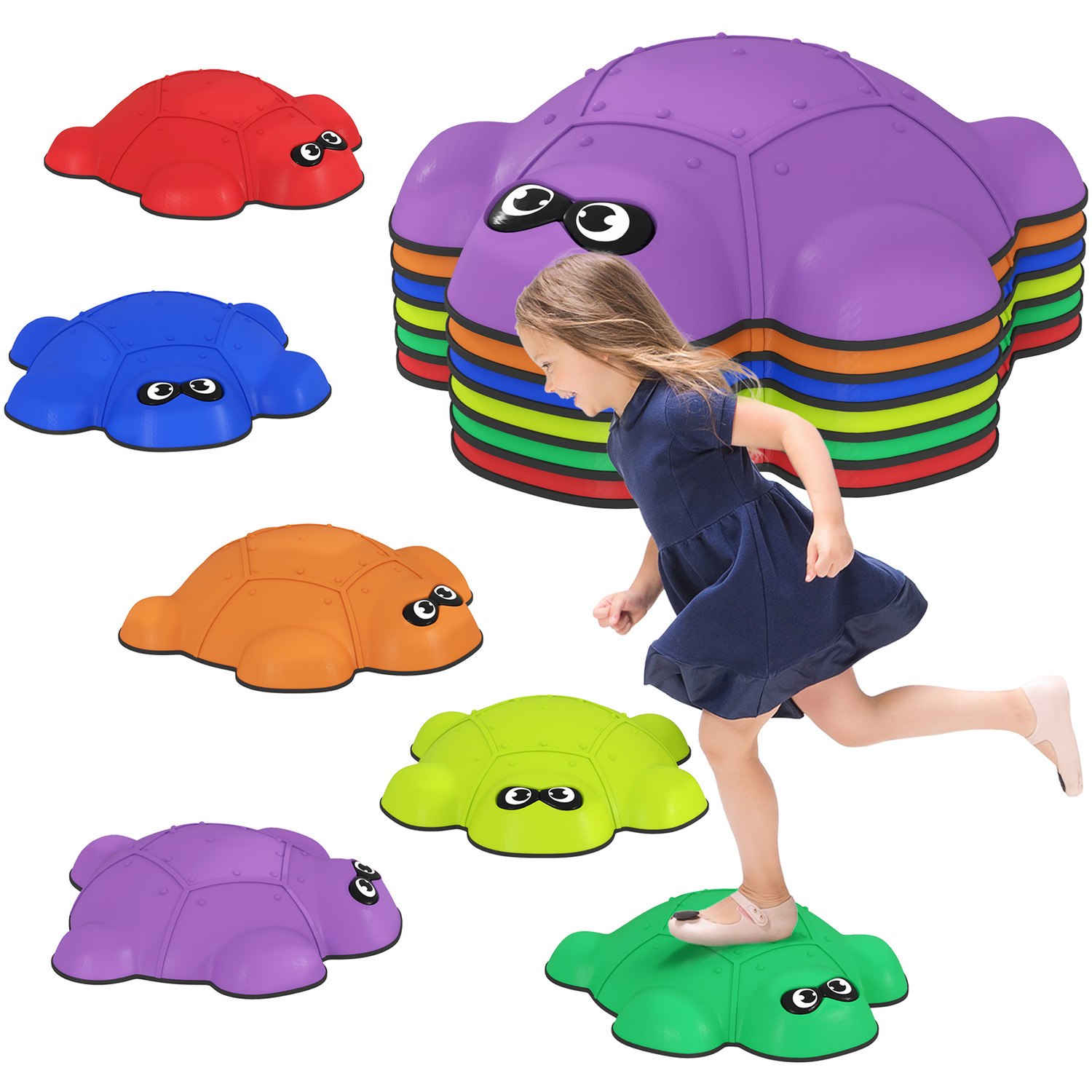 AIYAPLAY Kids Turtle-Shaped Stackable River Stones