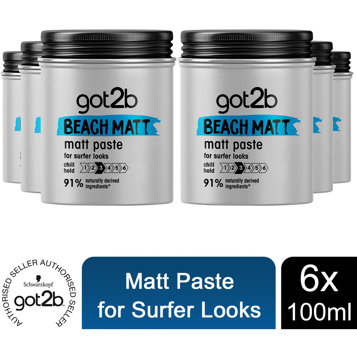Schwarzkopf got2b Beach Matt Surfer Look Matt Paste 100ml
