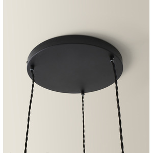 Akira Fabric Pleated Triple Drop Ceiling Pendant Light