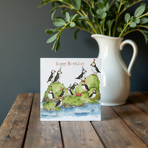 Puffin Party Birthday Card