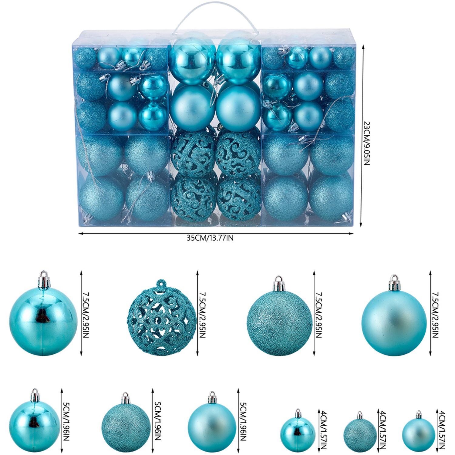 Lifeideas Set of 100 Hanging Christmas Tree Baubles