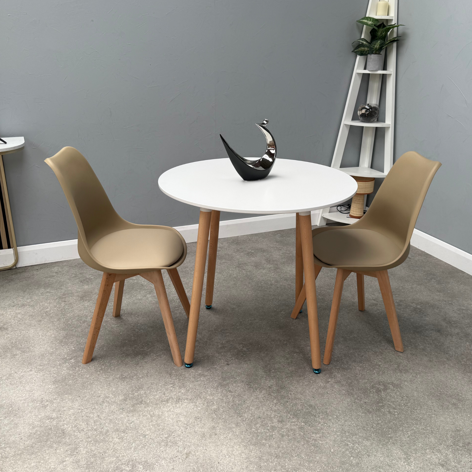 Round Lorenzo Dining Set with a Table and Chairs Set of 2