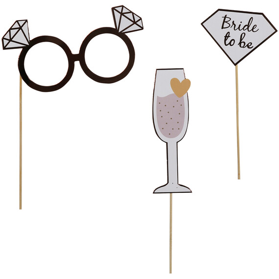 Pack of 9 Team Bride Photo Props