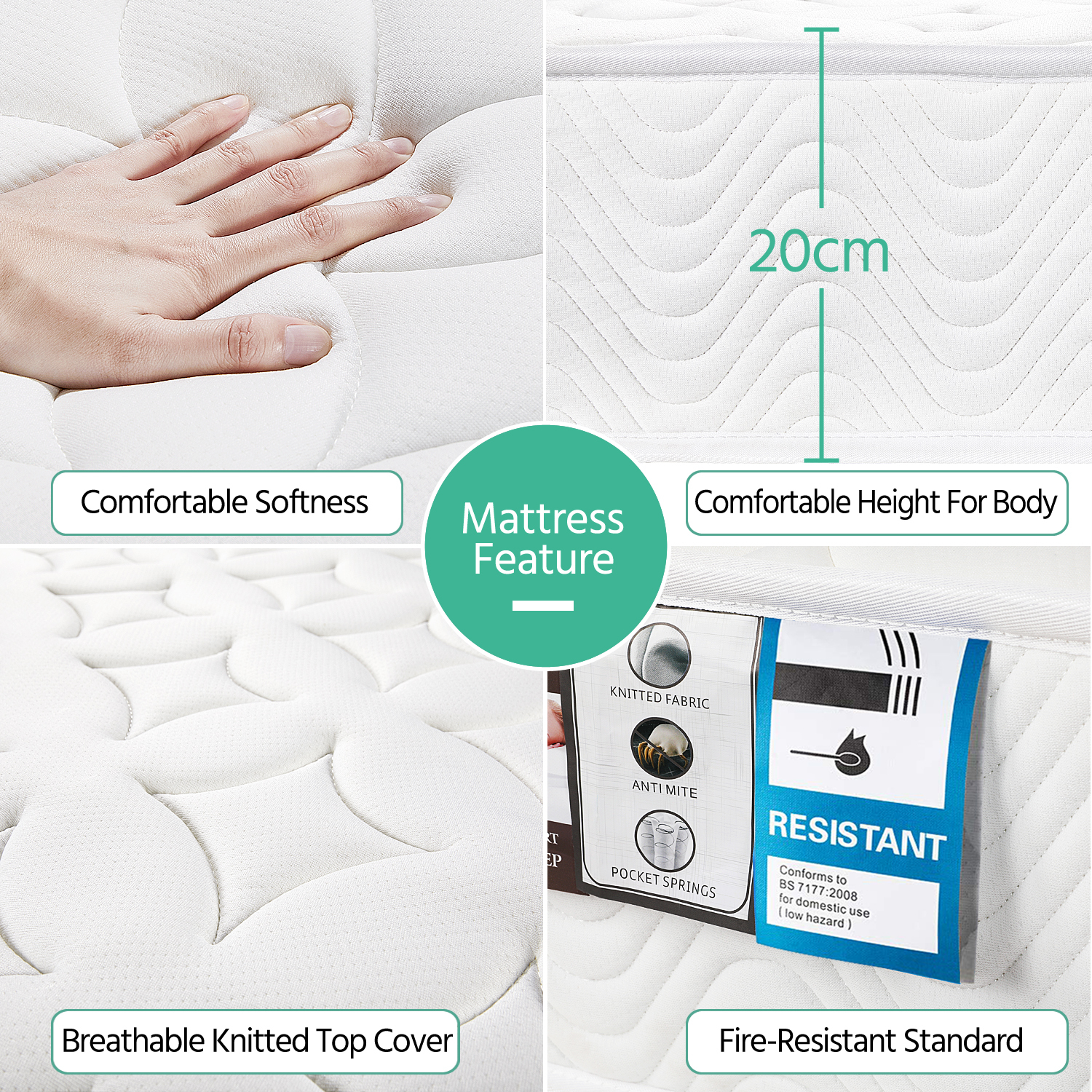 Medium Firm Mattress with Pocket Spring