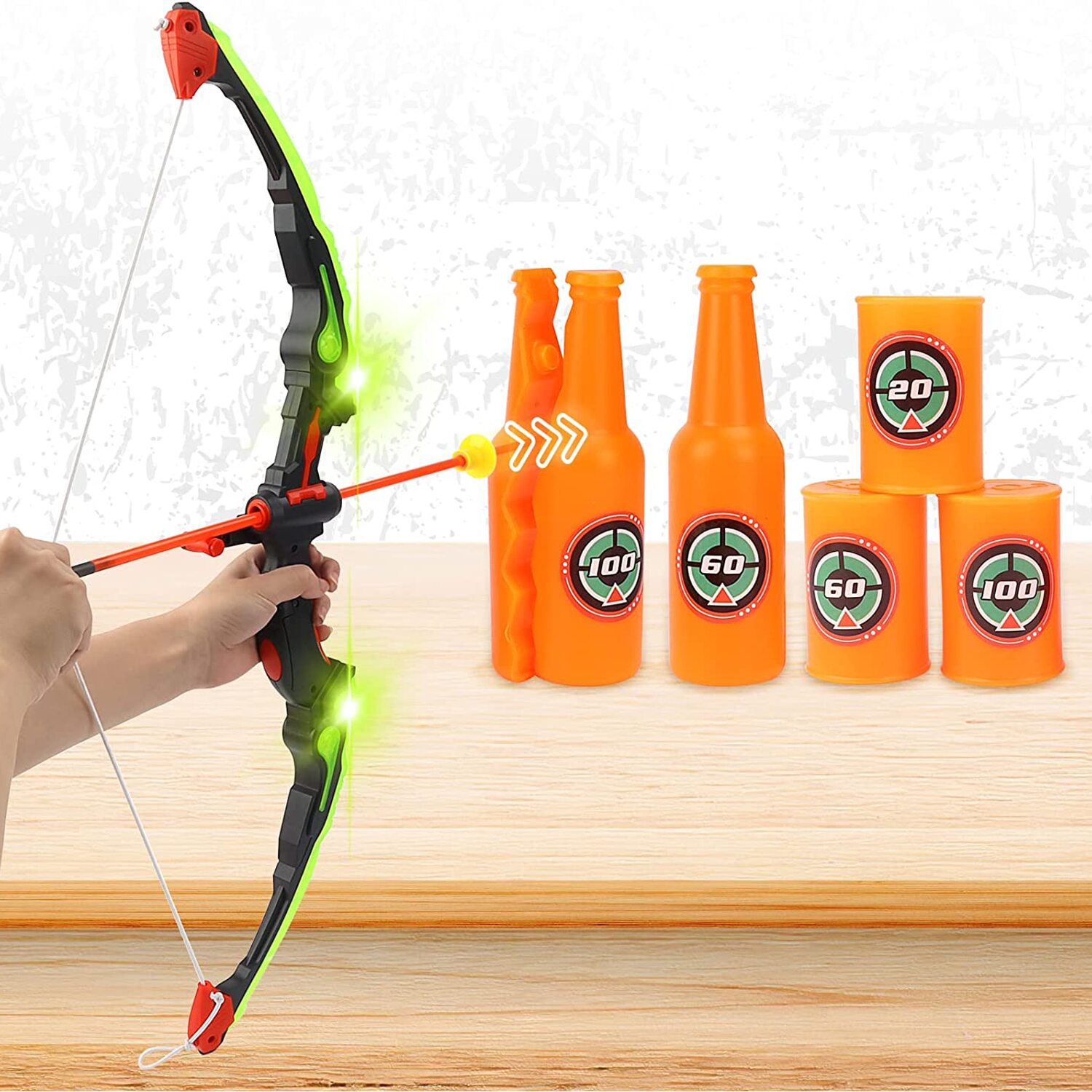 Archery Shooting Set with Light Bow, Arrow and Target