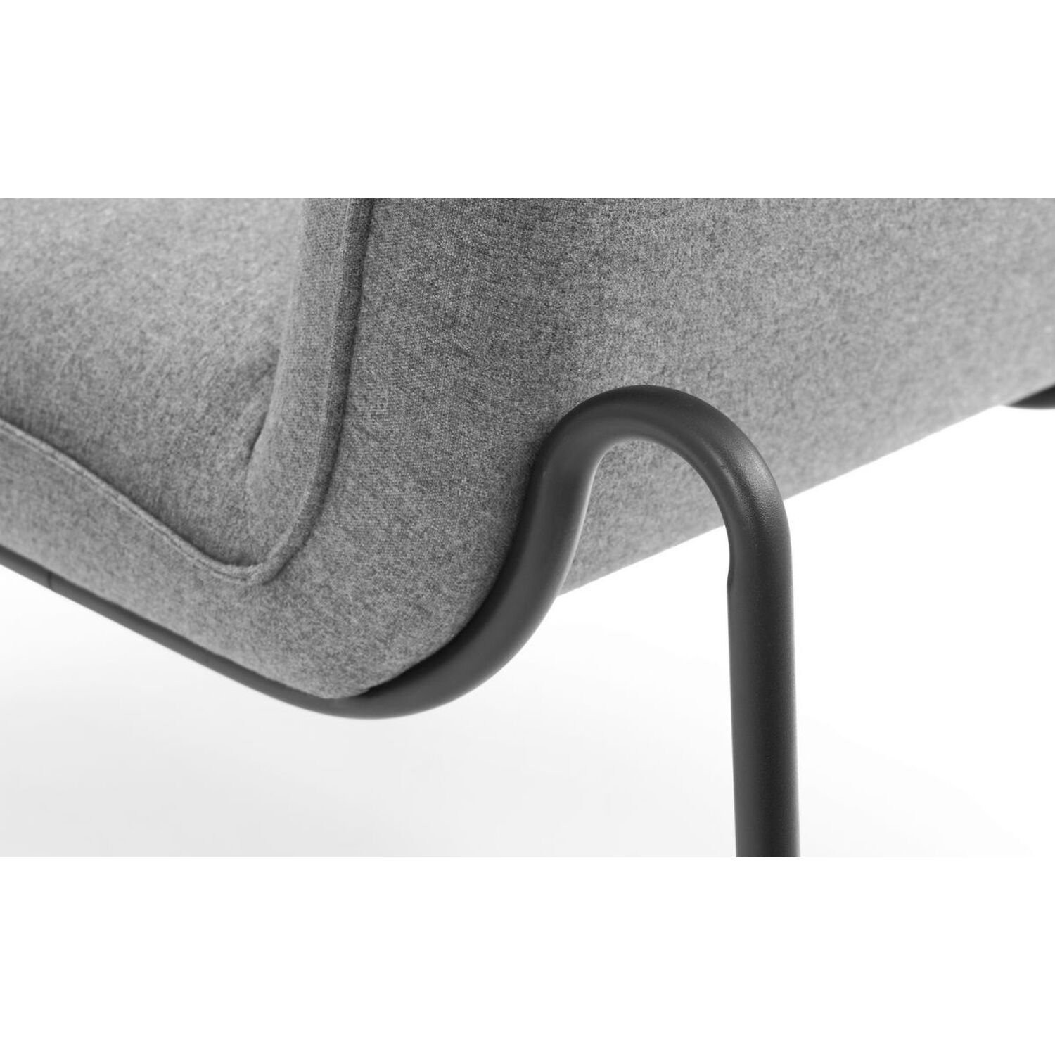 Cushion Chair with Black Metal Frame